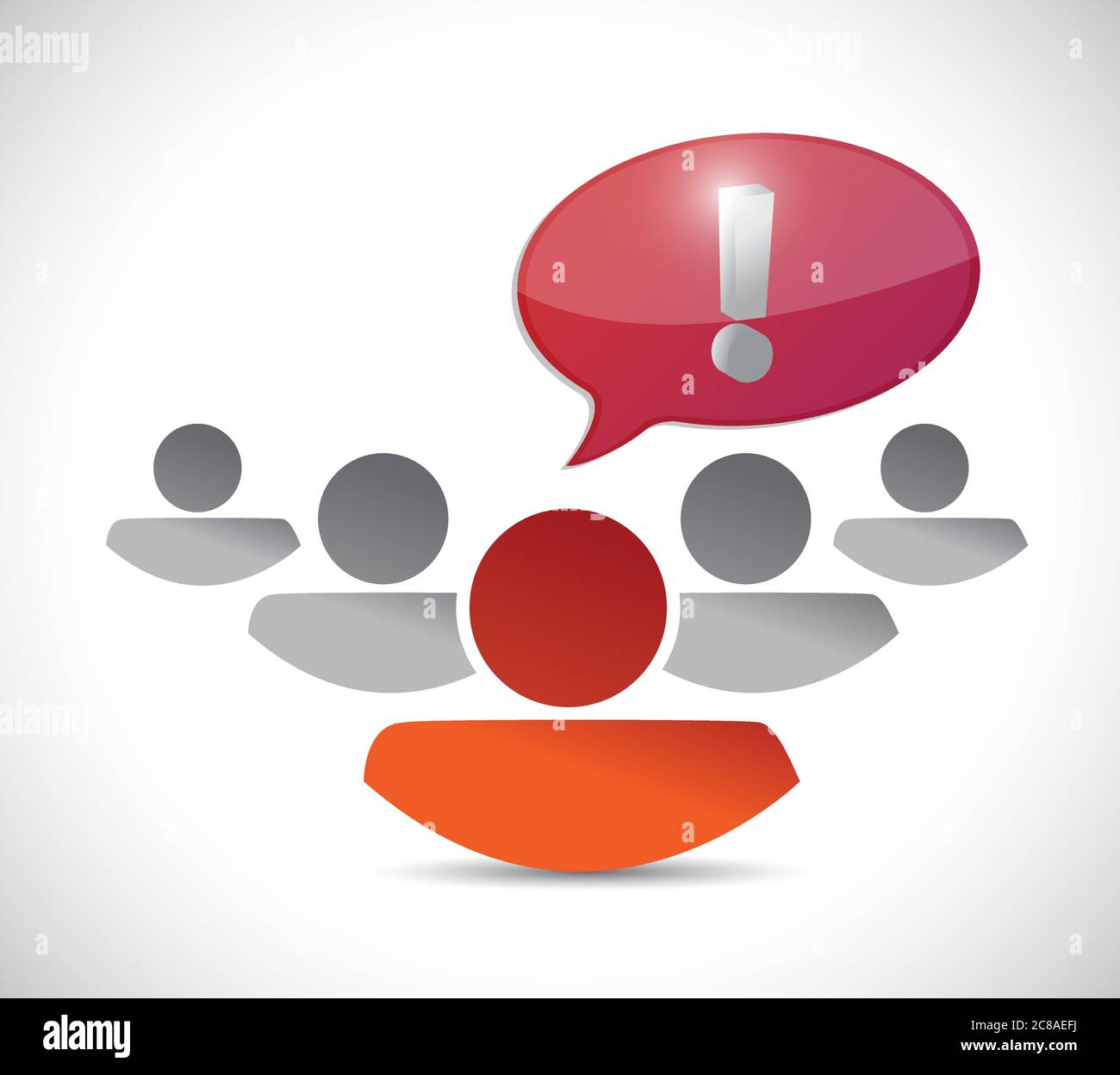 People exclamation illustration design over a white background Stock ...