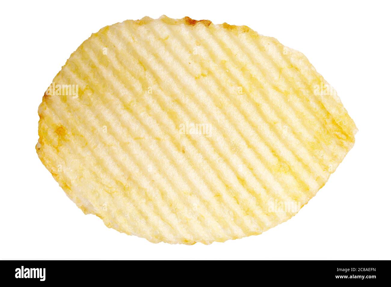 macro of single potato chip isolated on white Stock Photo - Alamy