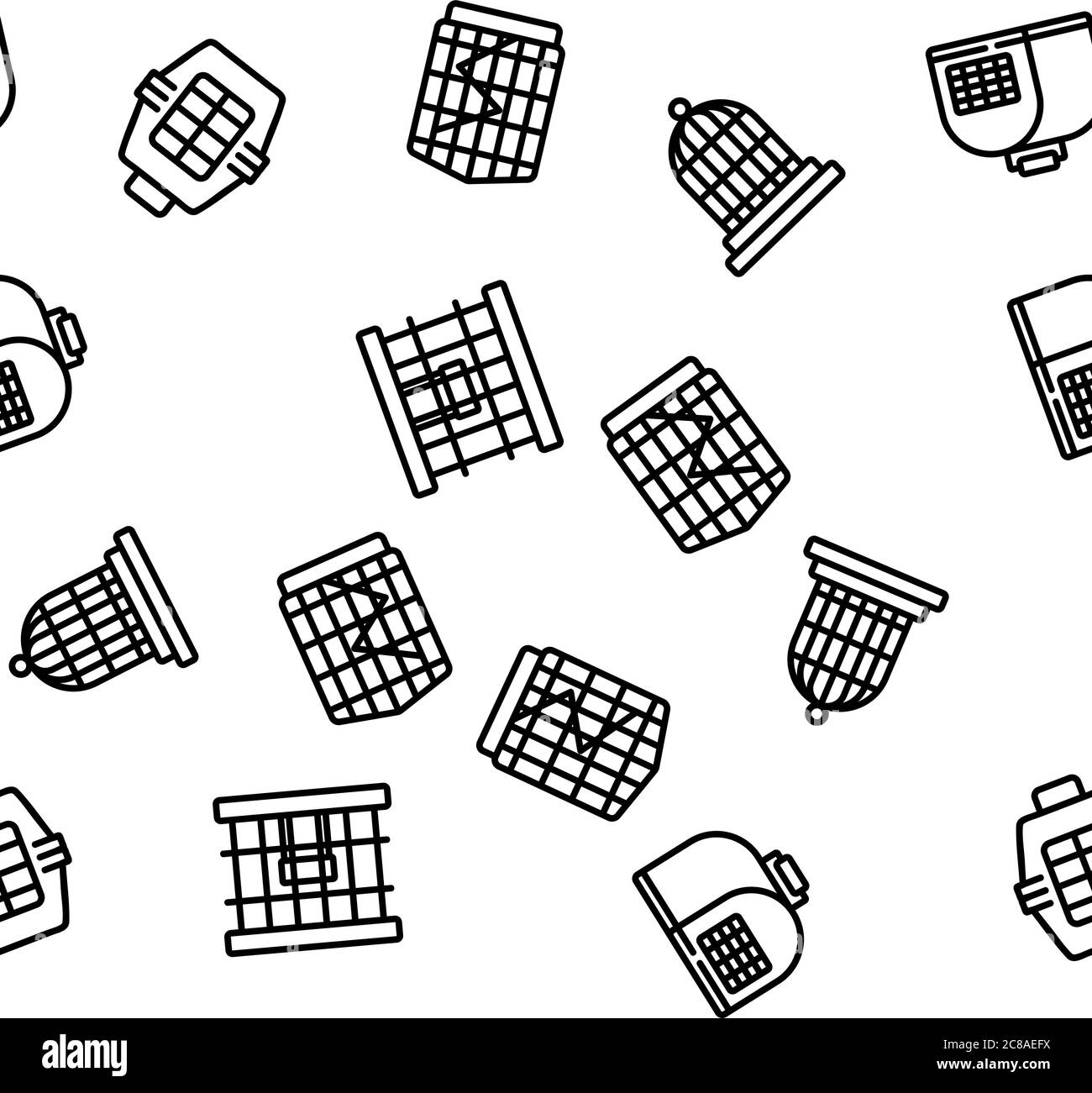 Cage Domestic Animal Vector Seamless Pattern Stock Vector Image & Art ...