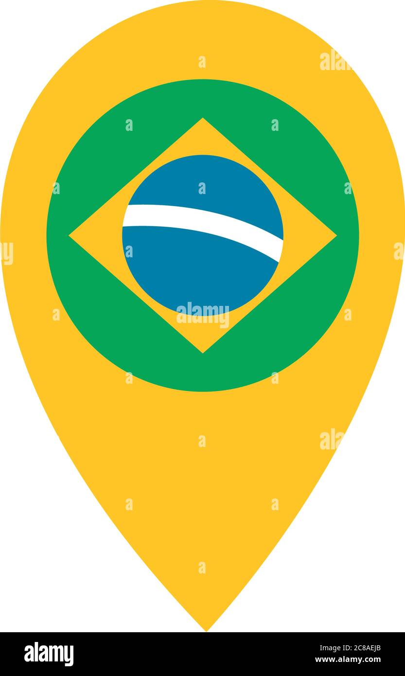Brazil gps mark flat style icon design, Culture tourism brazilian ...