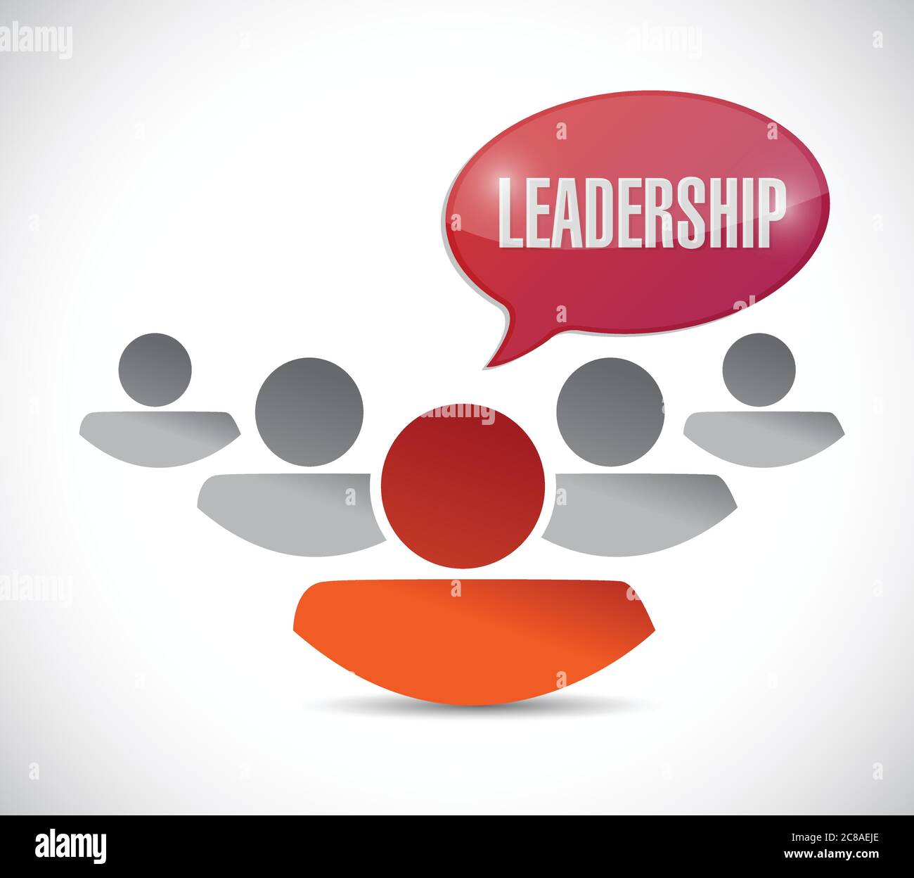 Leadership sign and team illustration design over a white background ...