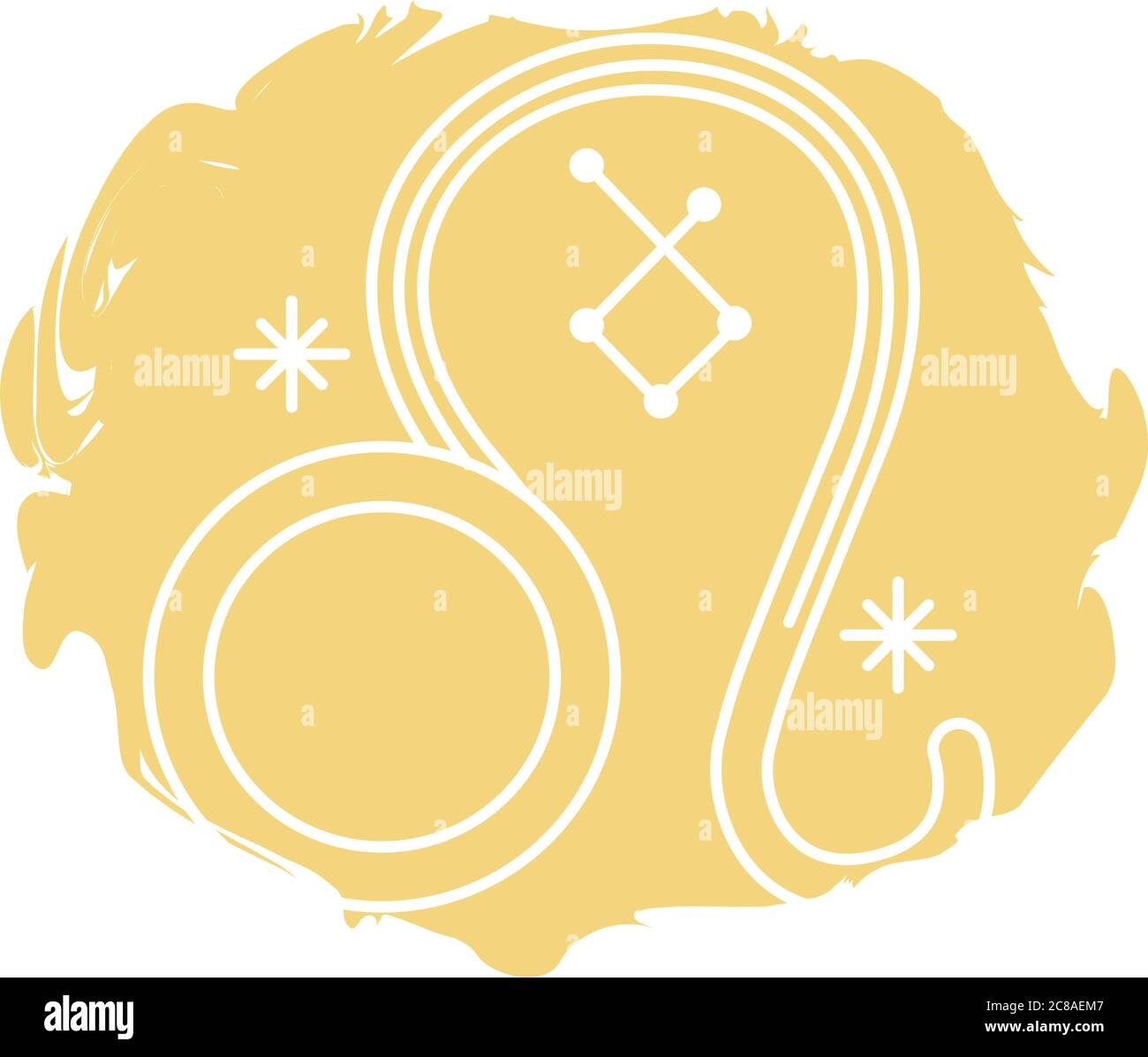 leo zodiac sign symbol block style icon vector illustration design ...