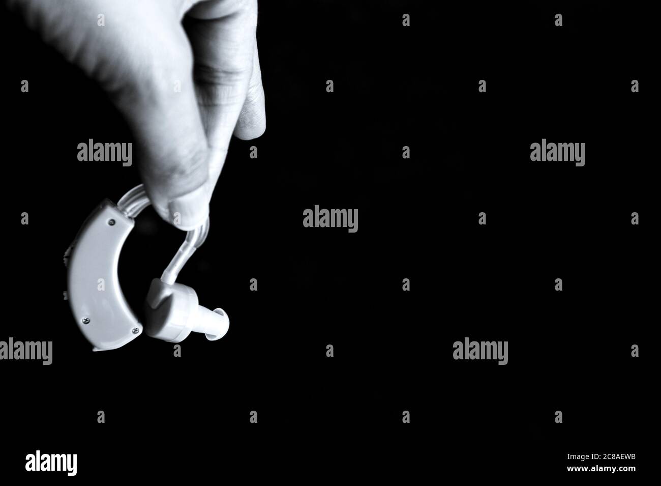 Hearing aid for people with hearing impairment Stock Photo - Alamy