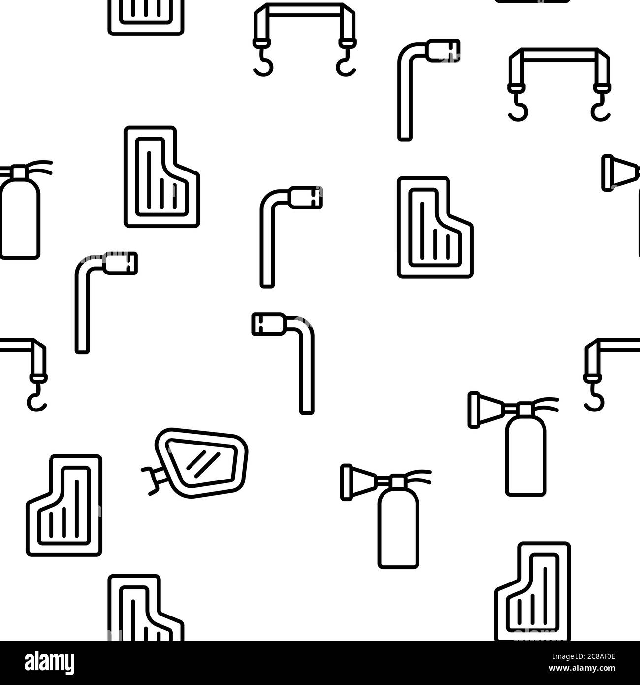Car Accessories Tool Vector Seamless Pattern Stock Vector Image & Art ...