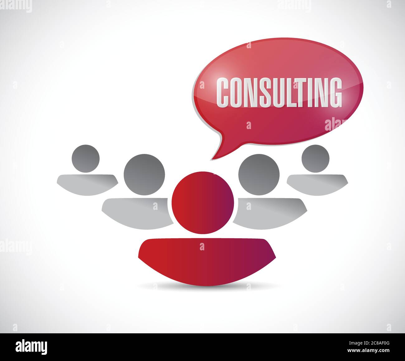 Consulting team illustration design over a white background Stock ...