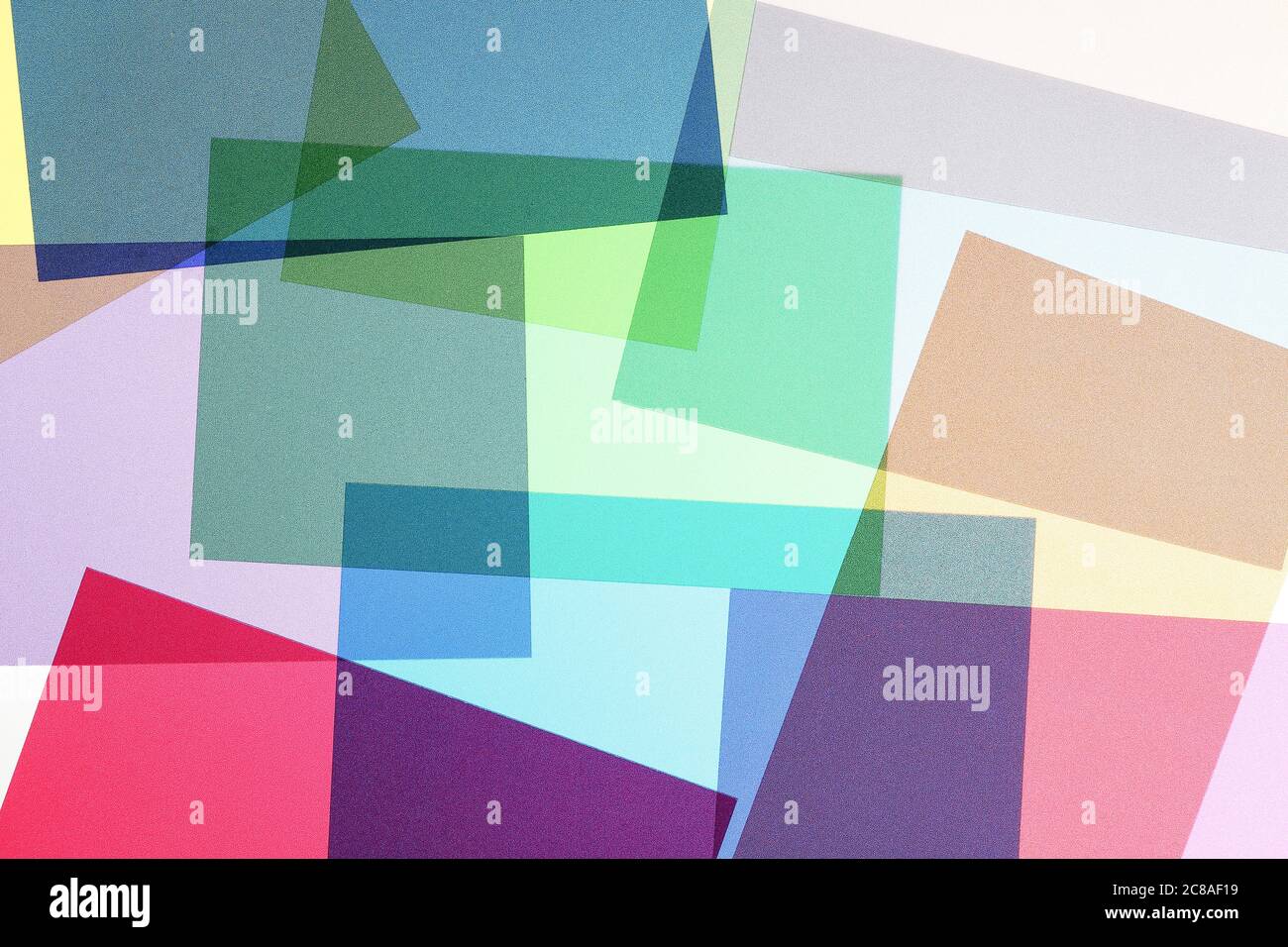 set of multicolored and overlapping transparencies, abstract colorful ...