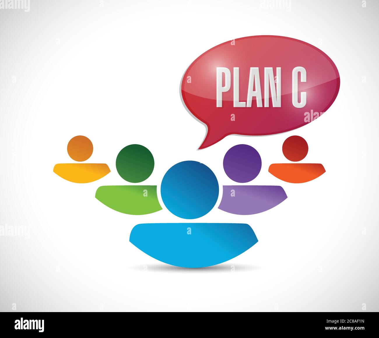 Plan c team illustration design over a white background Stock Vector ...