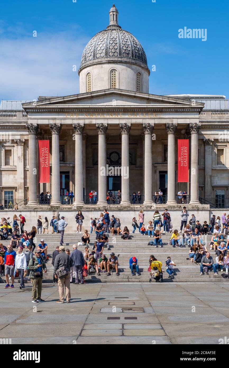 The National Gallery, one of the most famous museums in London Stock ...