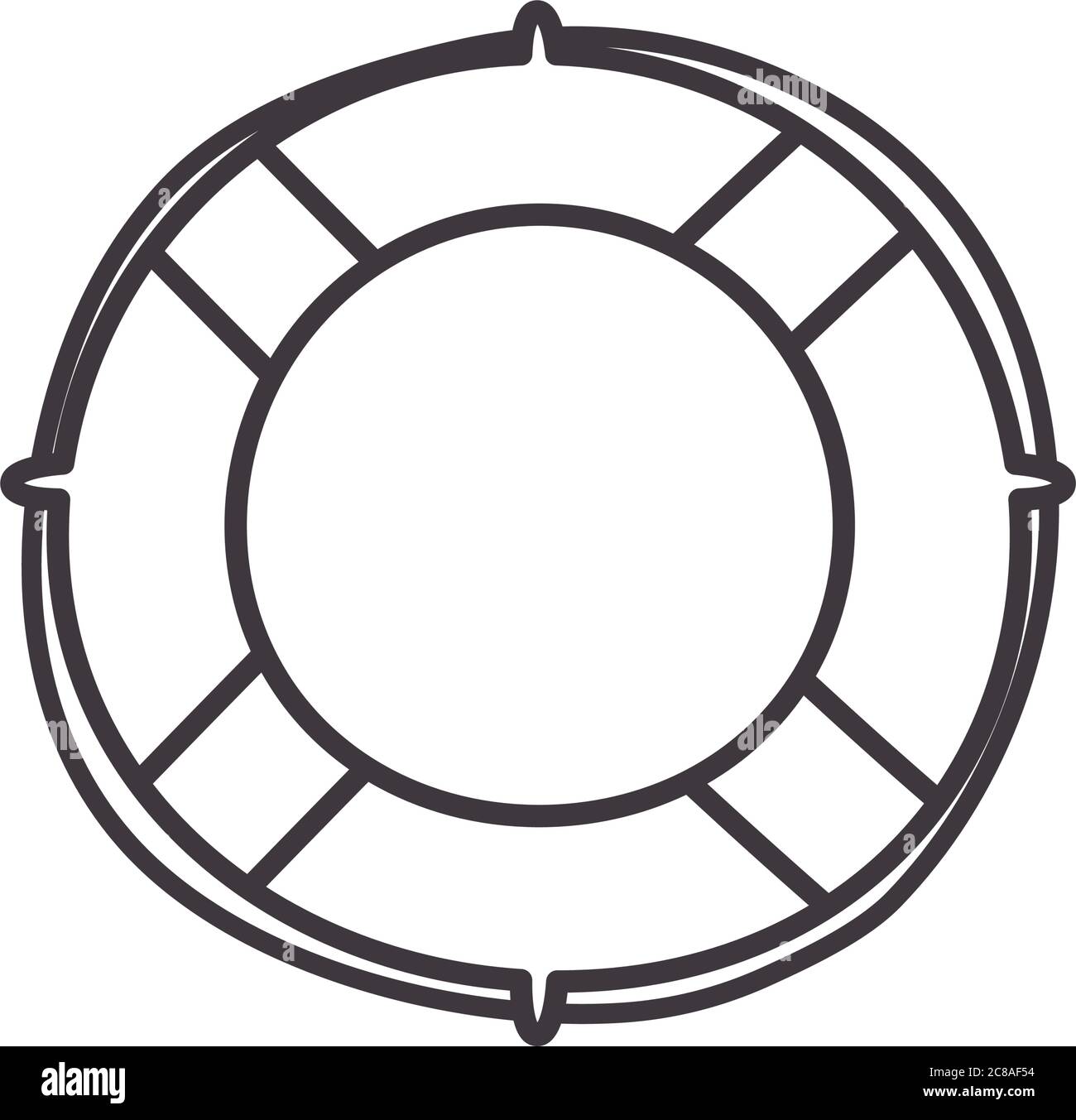 Lifebuoy line style icon design, Lifeguard emergency and rescue theme ...