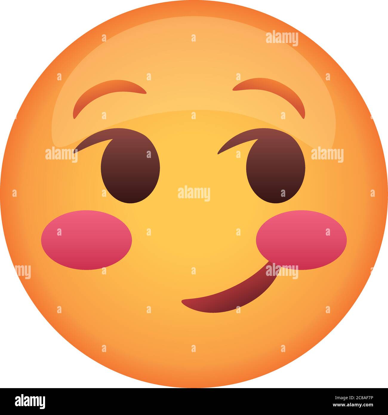 doubtful emoji face classic flat style icon vector illustration design ...