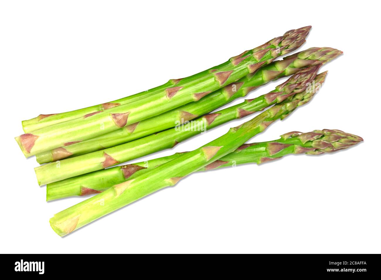 Fresh green asparagus bunch isolated on white Stock Photo - Alamy