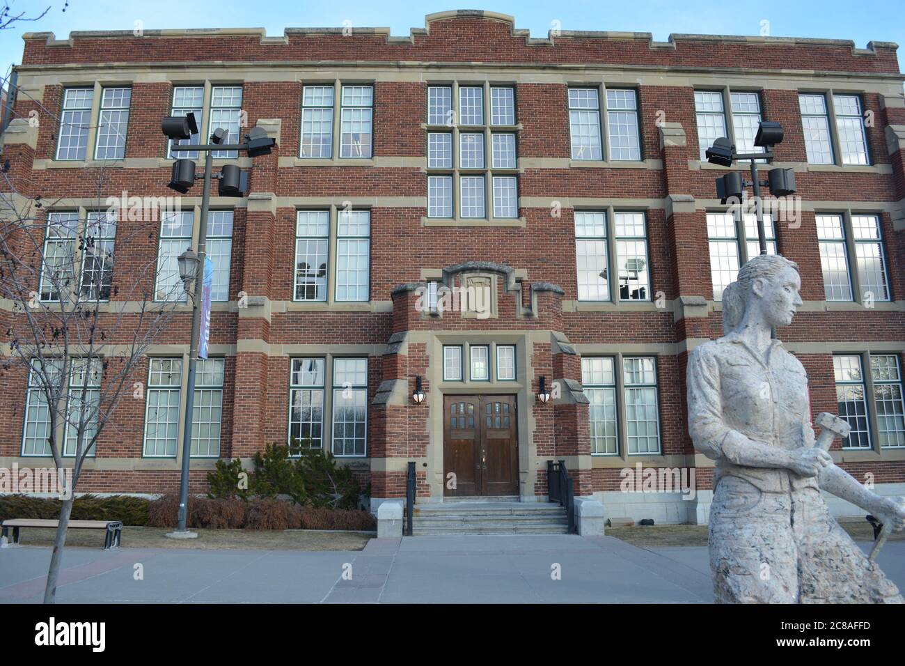 Exterior Brick Facade of Historic Institution Building Stock Photo - Alamy