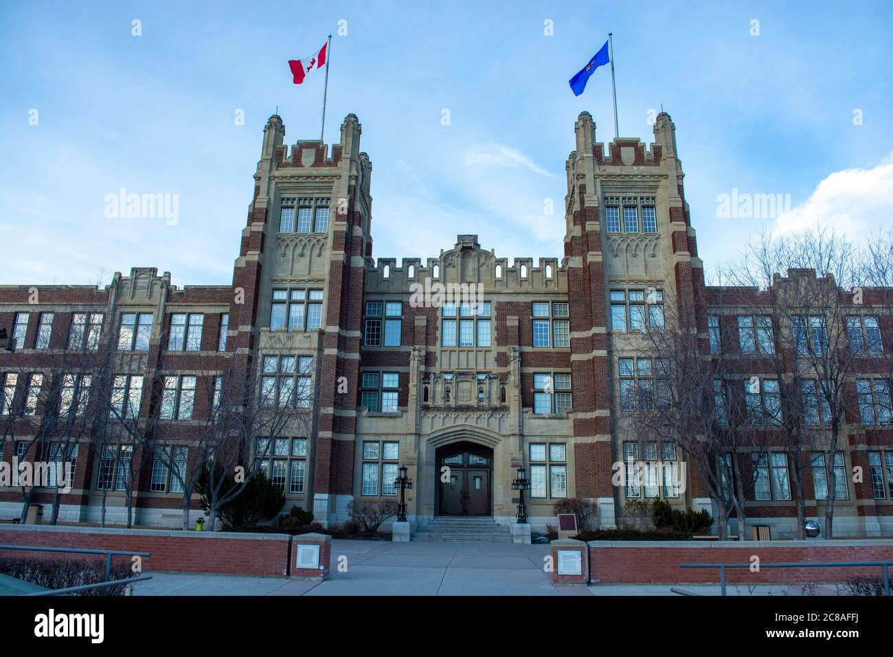 Exterior Brick Facade of Historic Institution Building Stock Photo - Alamy