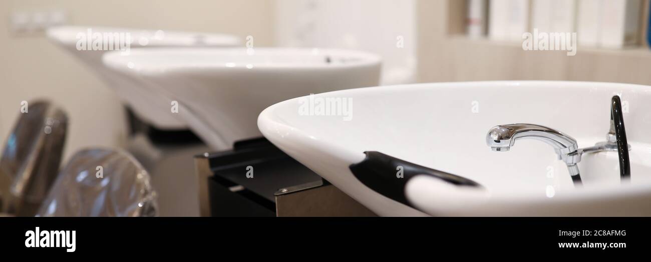 Interior of empty beauty salon Stock Photo - Alamy