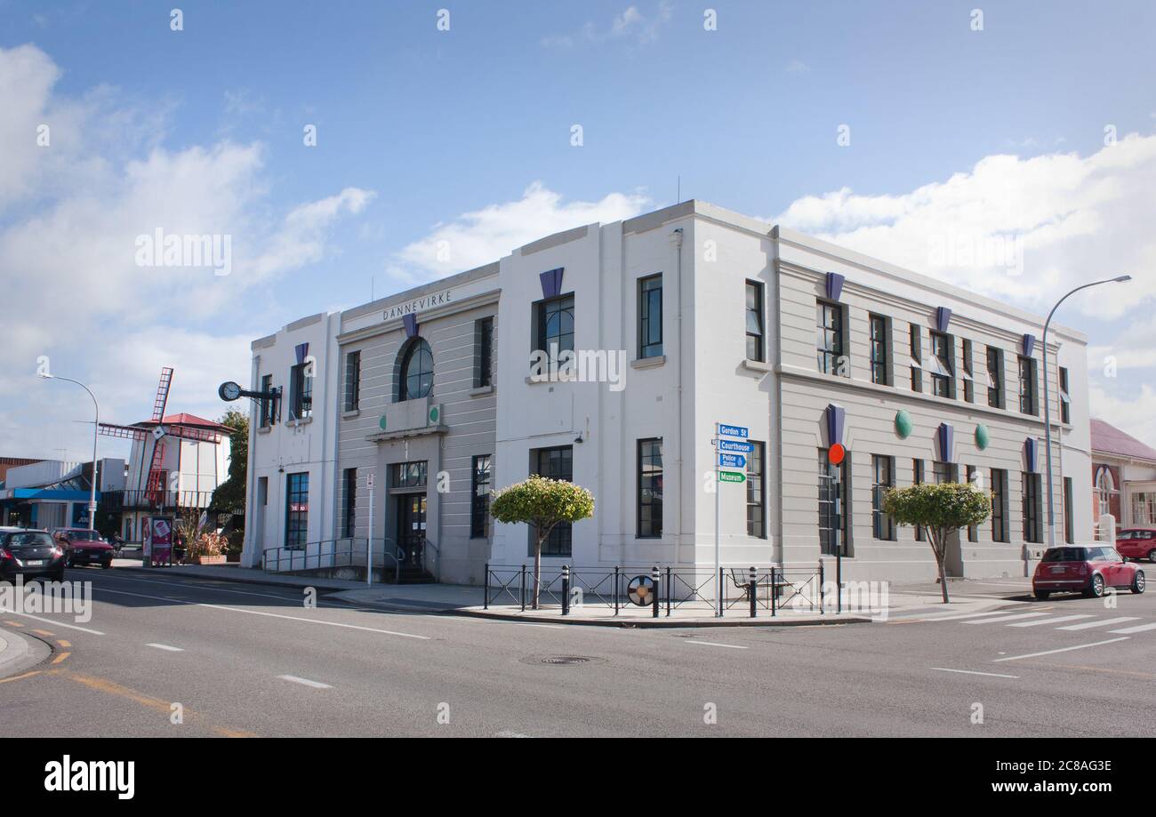 Dannevirke, New Zealand - Apr 20th 2017: Historic building on the main ...