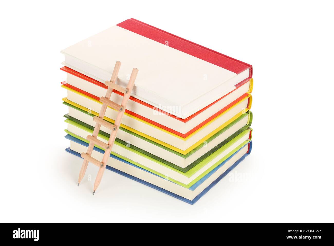 pencil ladder on stack of books, education concept Stock Photo - Alamy