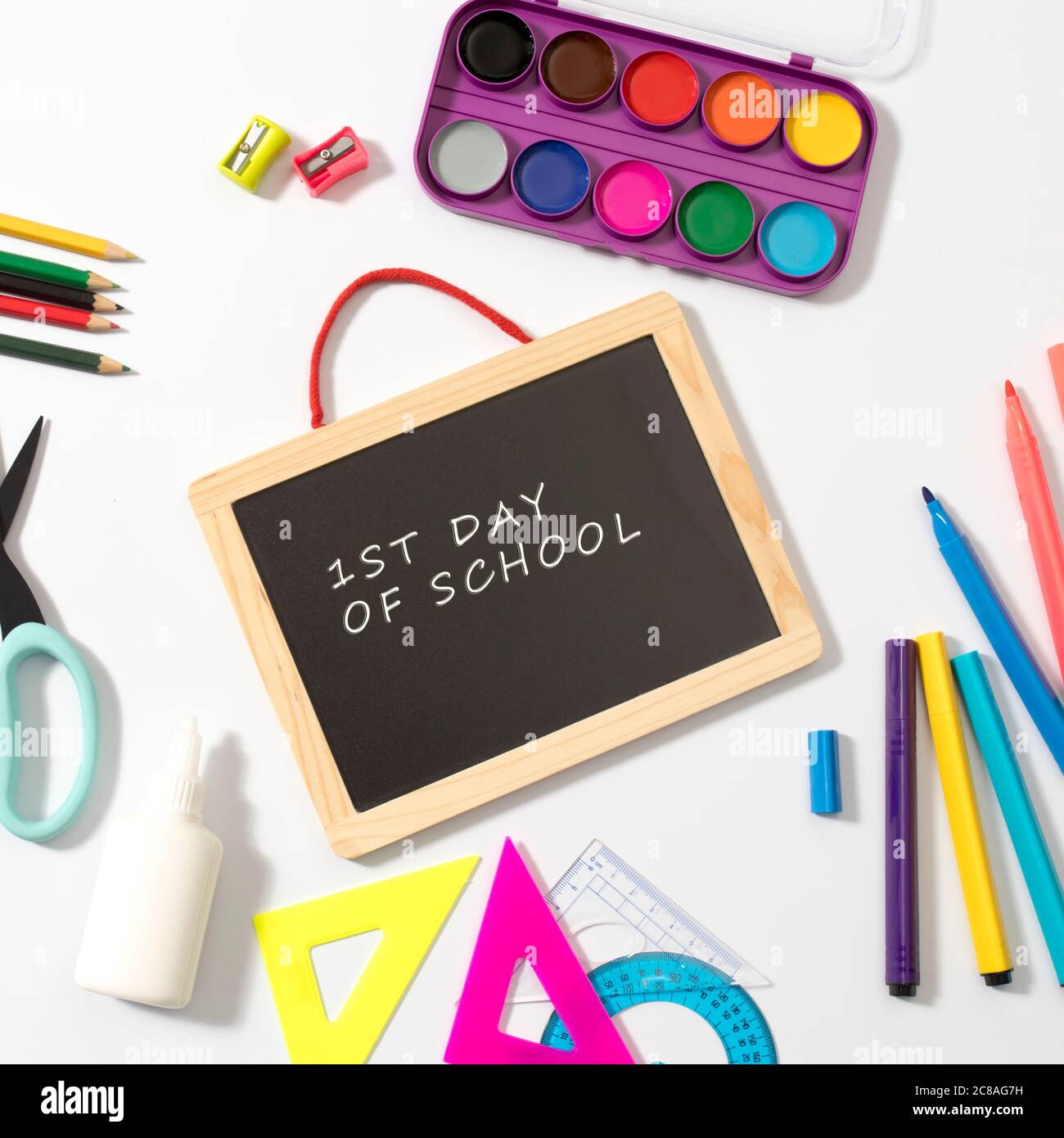 Back to School Chalkboard Sign. Education and back to school concept ...