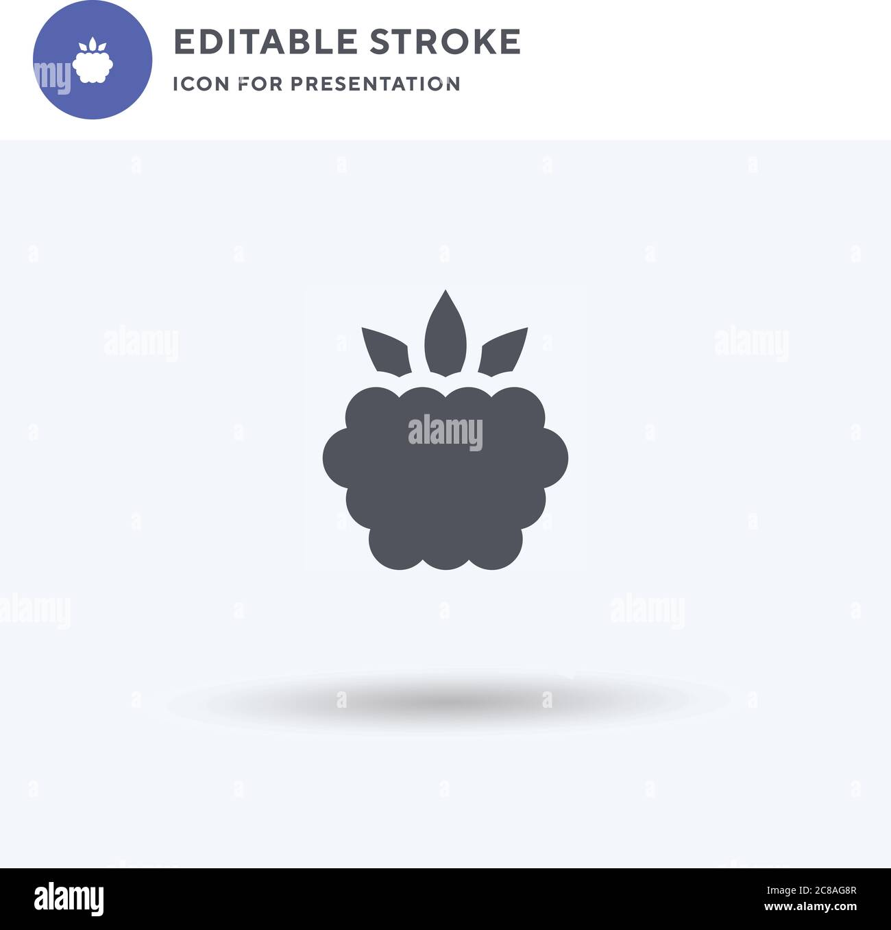 Raspberry icon vector, filled flat sign, solid pictogram isolated on ...