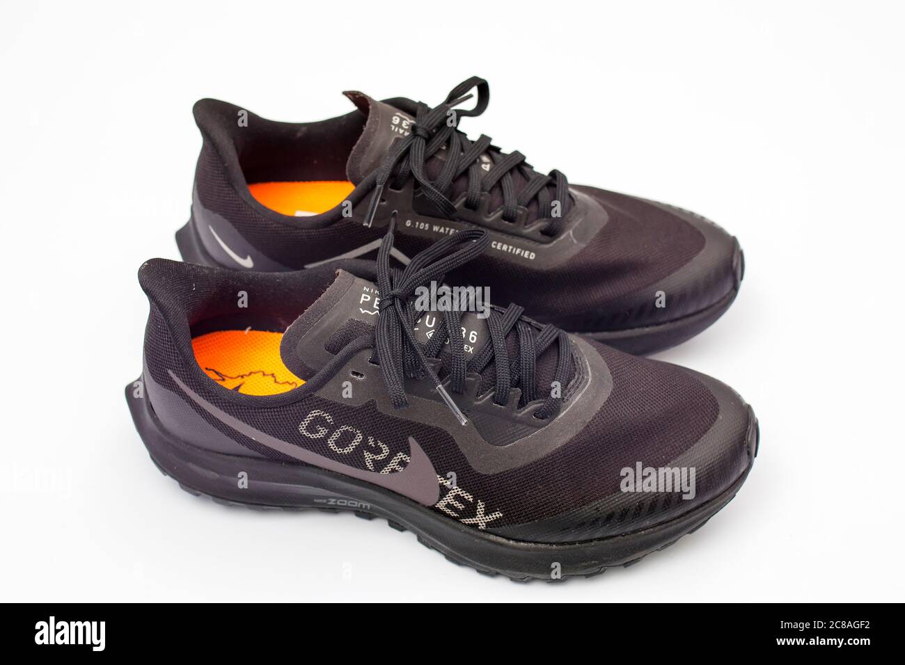 Moscow, Russia - July 16, 2020 : Nike run shoes on white background ...