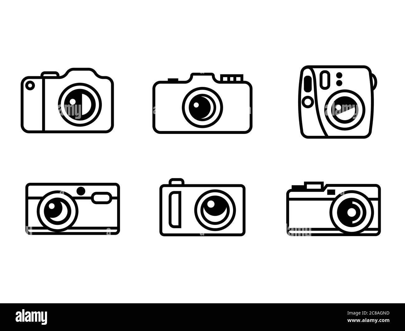 vector black camera icon set. Design elements Stock Vector Image & Art ...