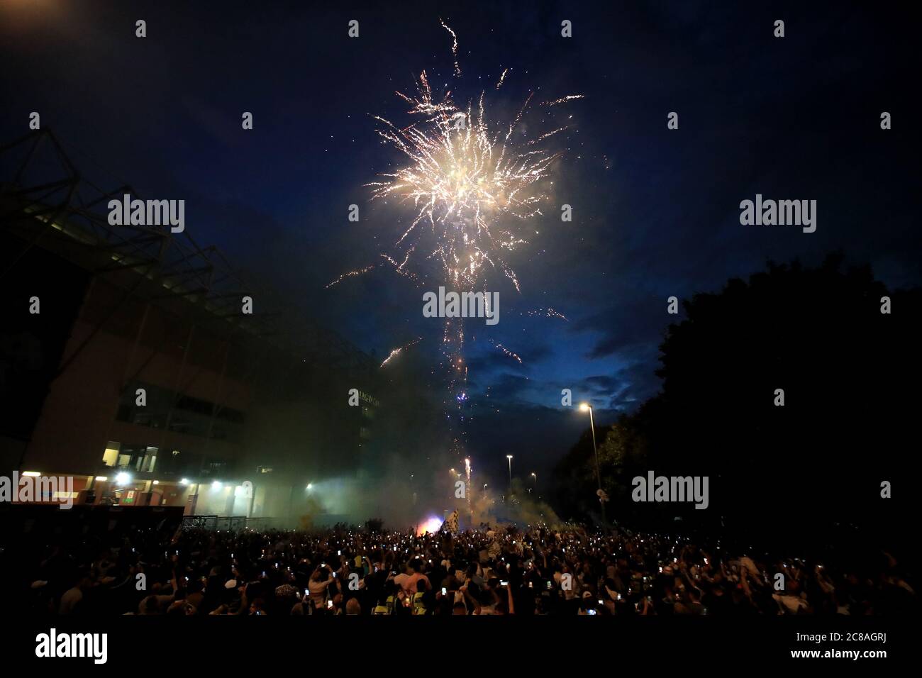 Soccer fans fireworks hi-res stock photography and images - Alamy