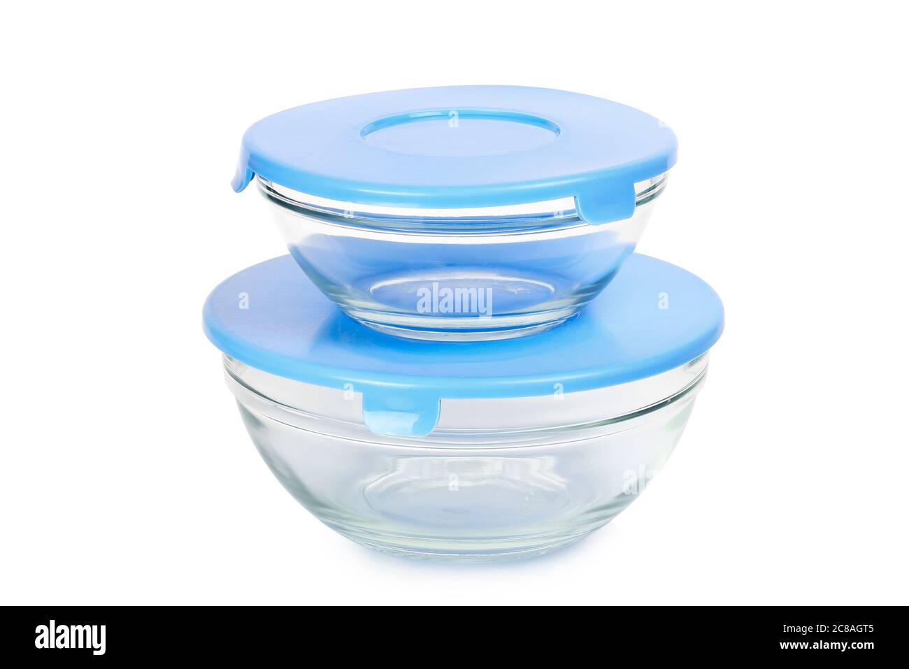 empty glass food containers isolated on white Stock Photo - Alamy