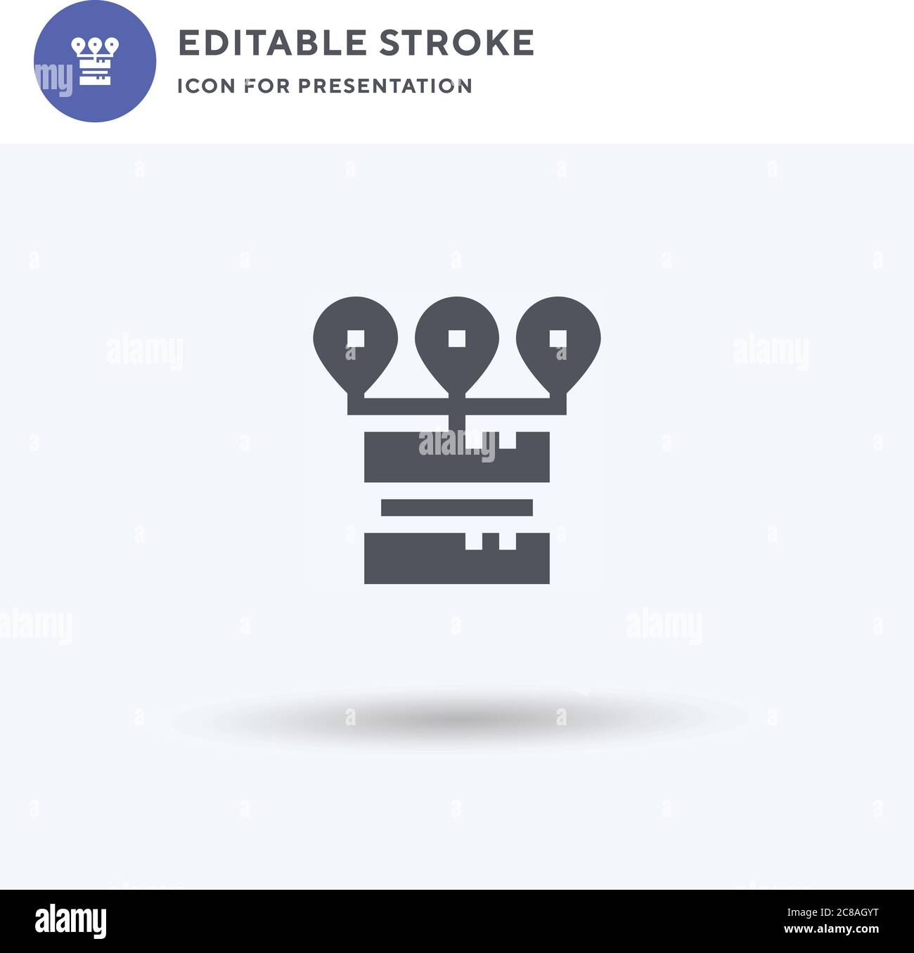Server icon vector, filled flat sign, solid pictogram isolated on white ...