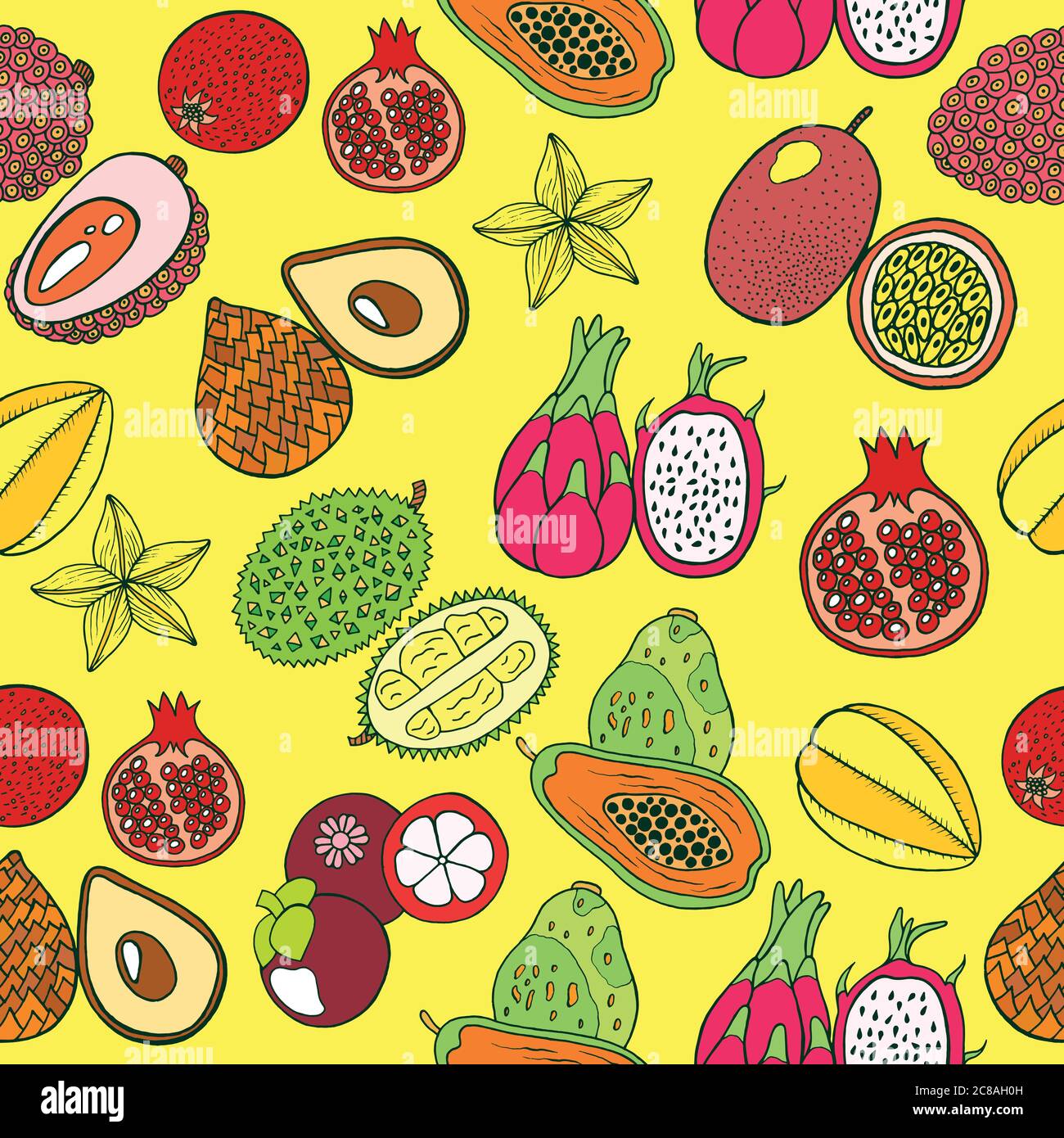 Snake fruits Stock Vector Images - Alamy