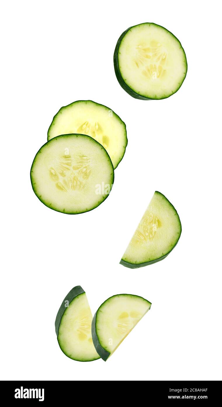 Falling vegetables isolated on white background with clipping path ...