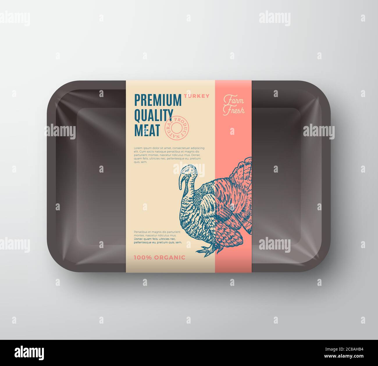 Premium Quality Turkey Pack. Abstract Vector Poultry Plastic Tray ...