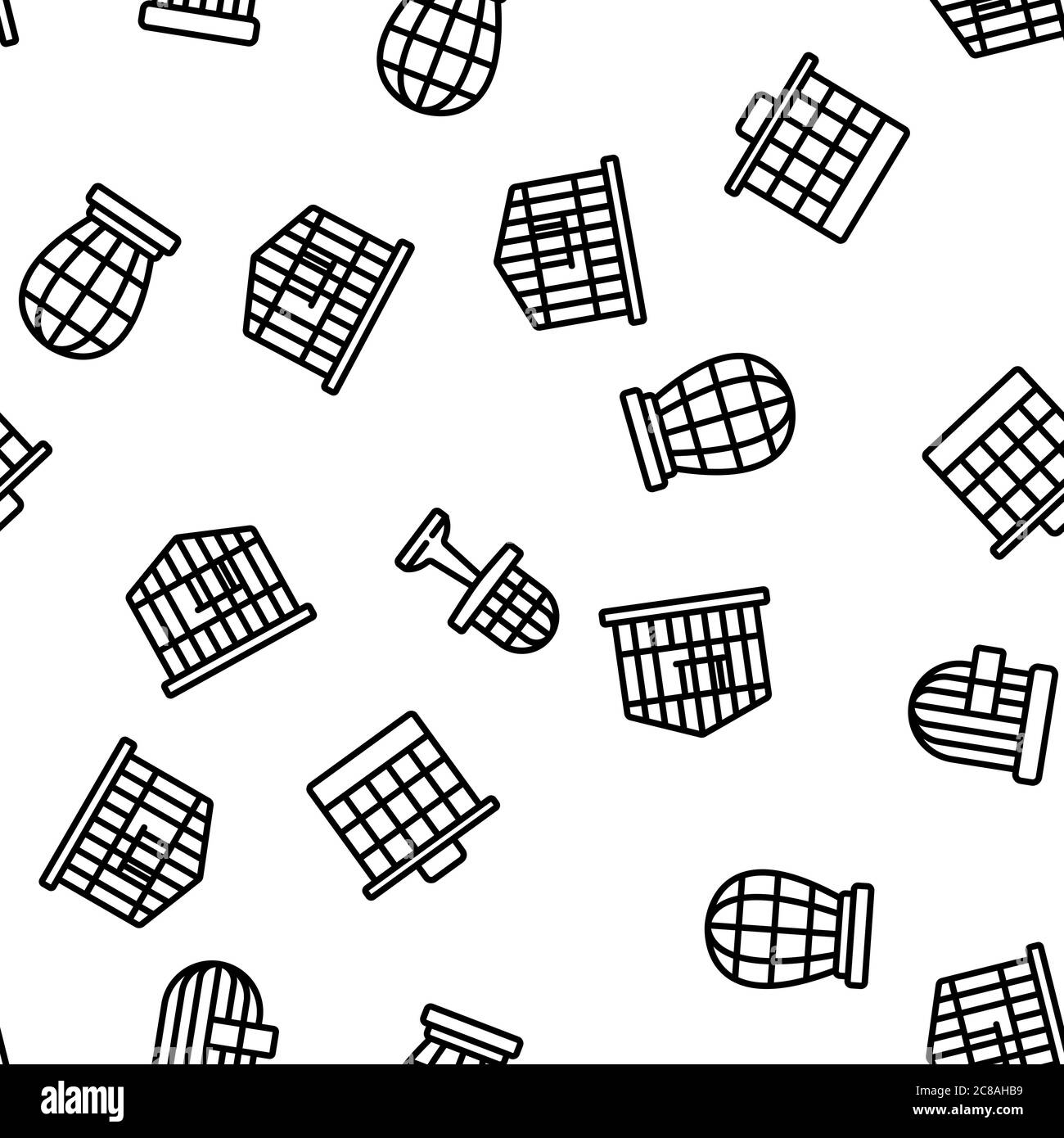 Domestic cat bird cage Black and White Stock Photos & Images - Alamy