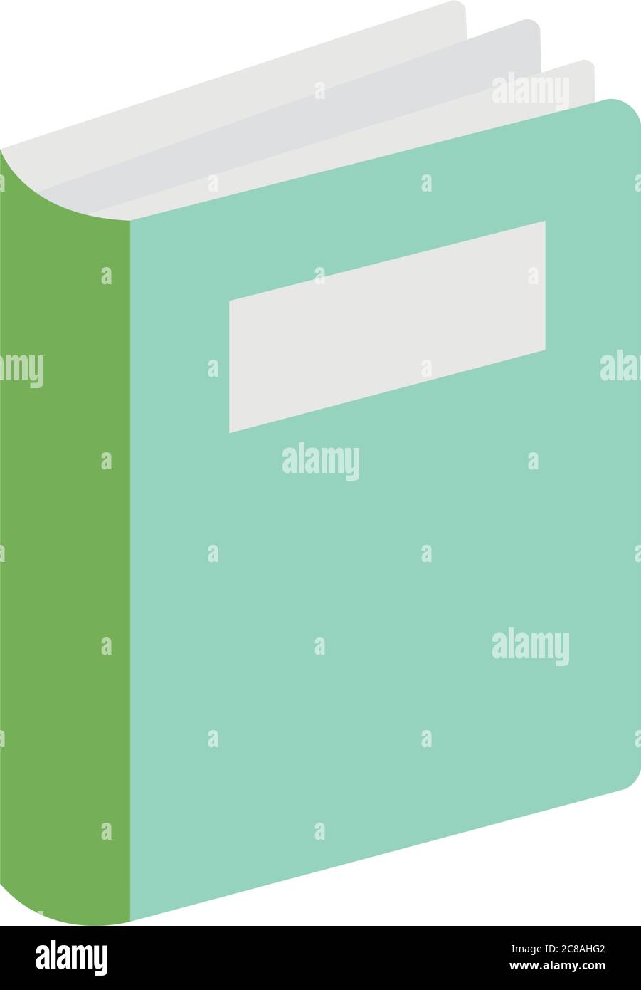 academic book icon over white background, flat style, vector ...