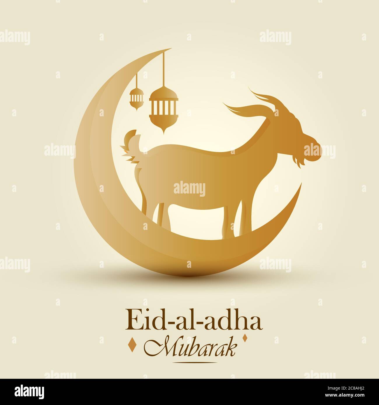 Eid al adha, Eid qurban semi realistic greeting poster for web with ...