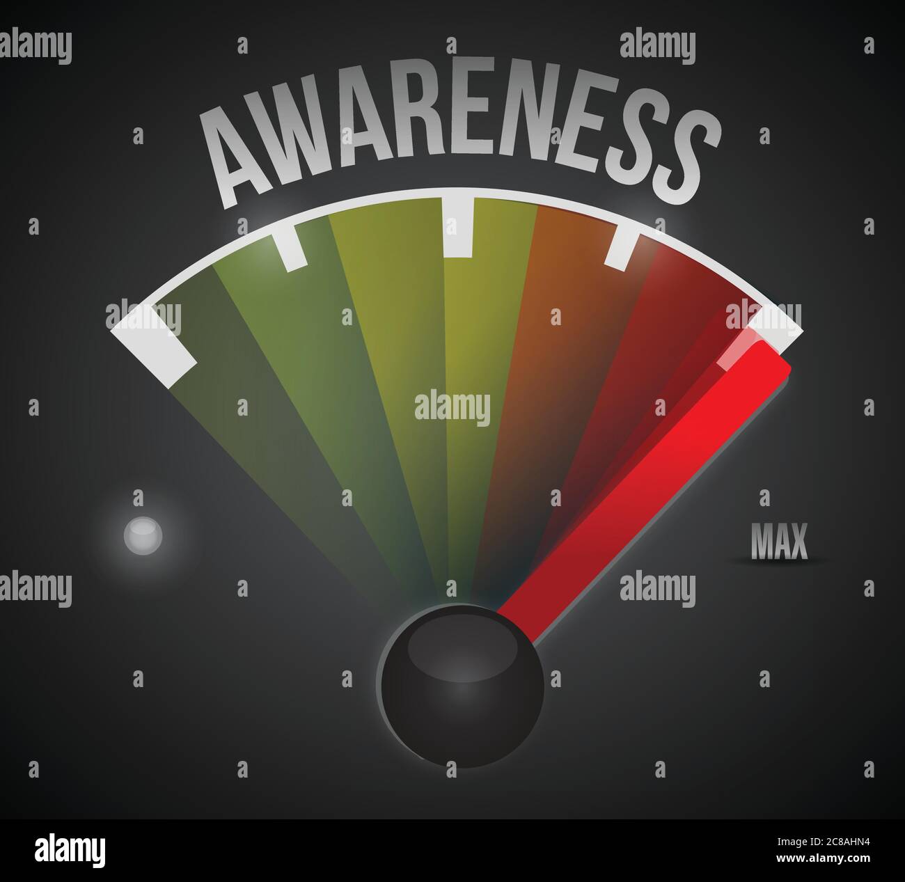 Awareness meter illustration design over a black background Stock ...