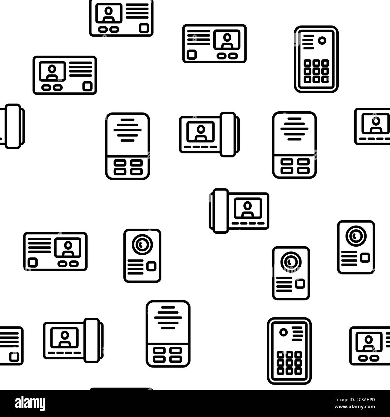 Intercom Communication Vector Seamless Pattern Stock Vector Image & Art ...