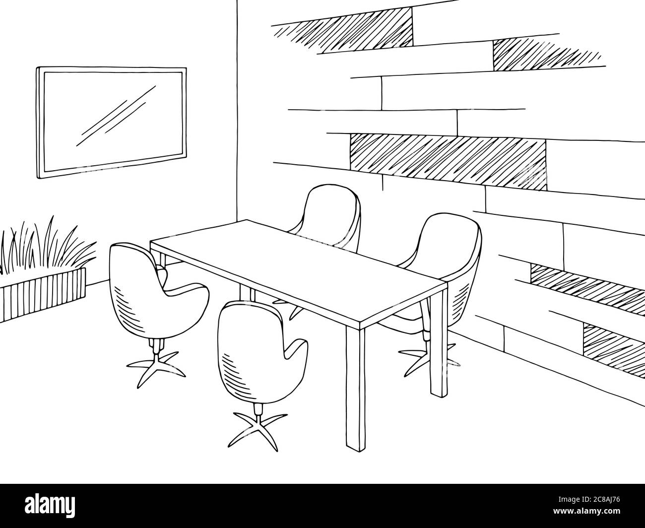 Vector illustration meeting room scene hi-res stock photography and ...