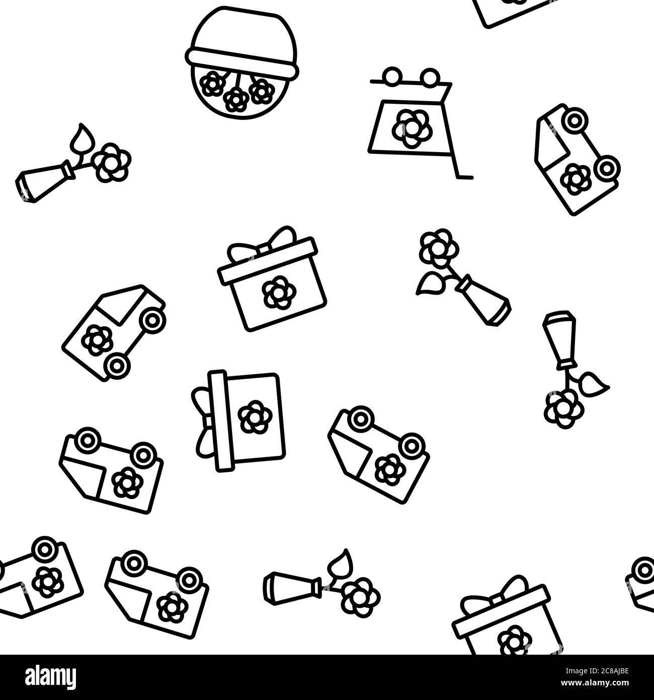 Flower Shop Boutique Vector Seamless Pattern Stock Vector Image & Art ...