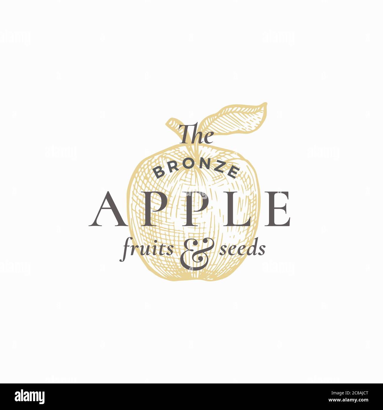 The Bronze Apple Abstract Vector Sign, Symbol or Logo Template. Apple ...