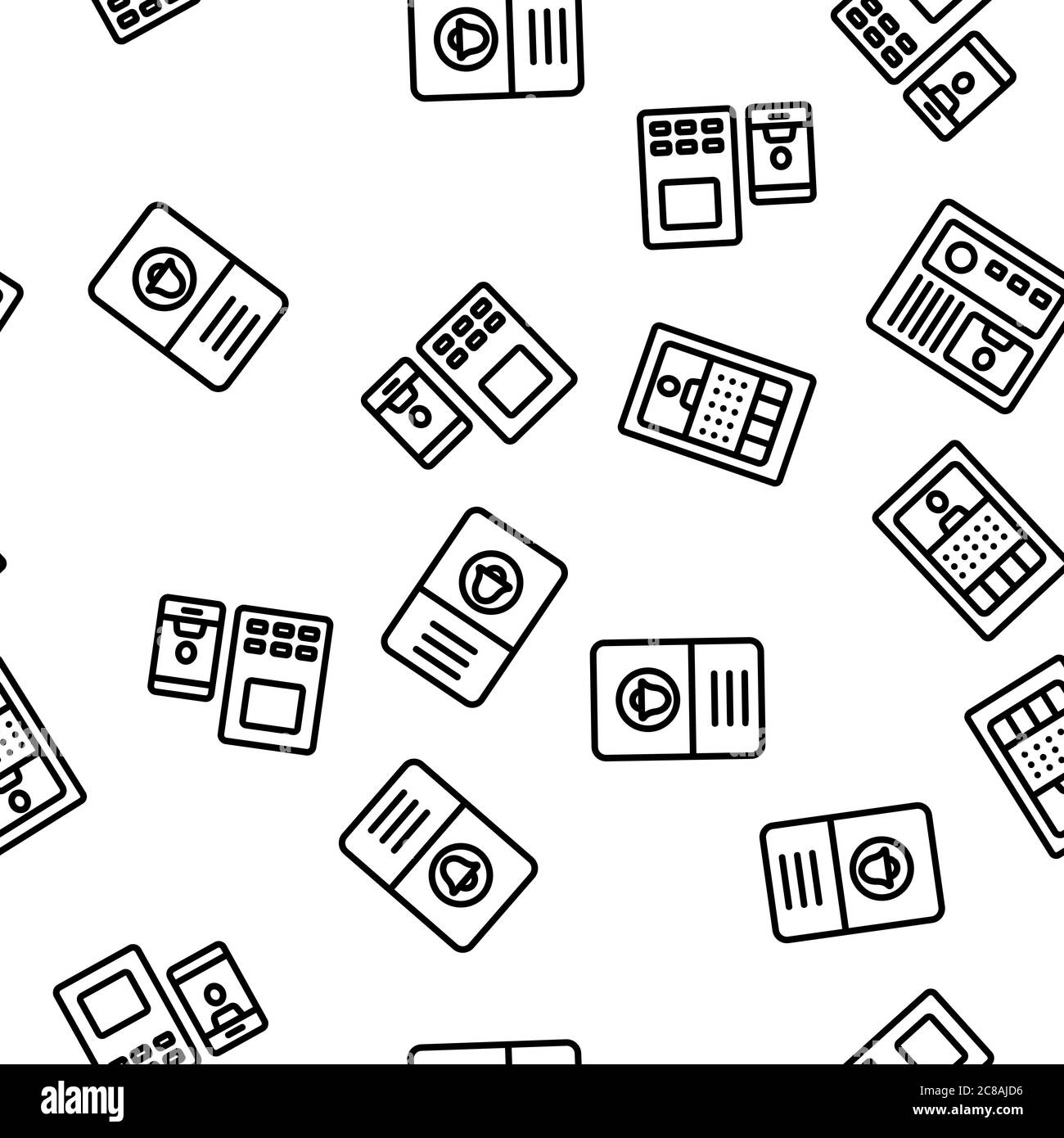 Intercom Communication Vector Seamless Pattern Stock Vector Image & Art ...