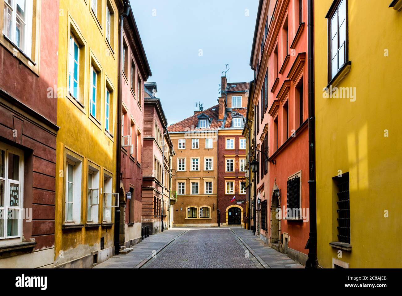 Old Town street in Warsaw, Poland Stock Photo - Alamy