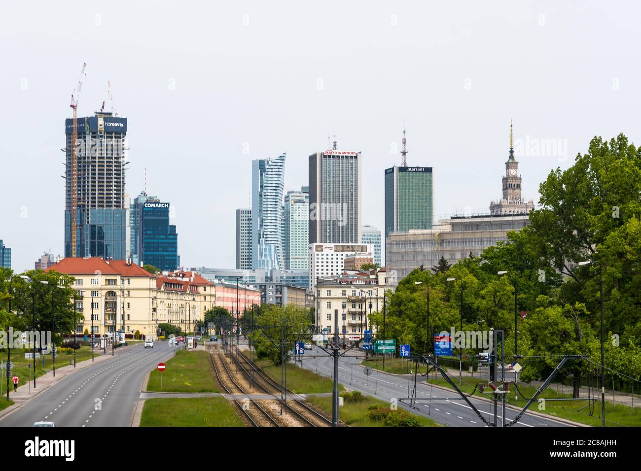 The Warsaw City Landscape Stock Photo - Alamy