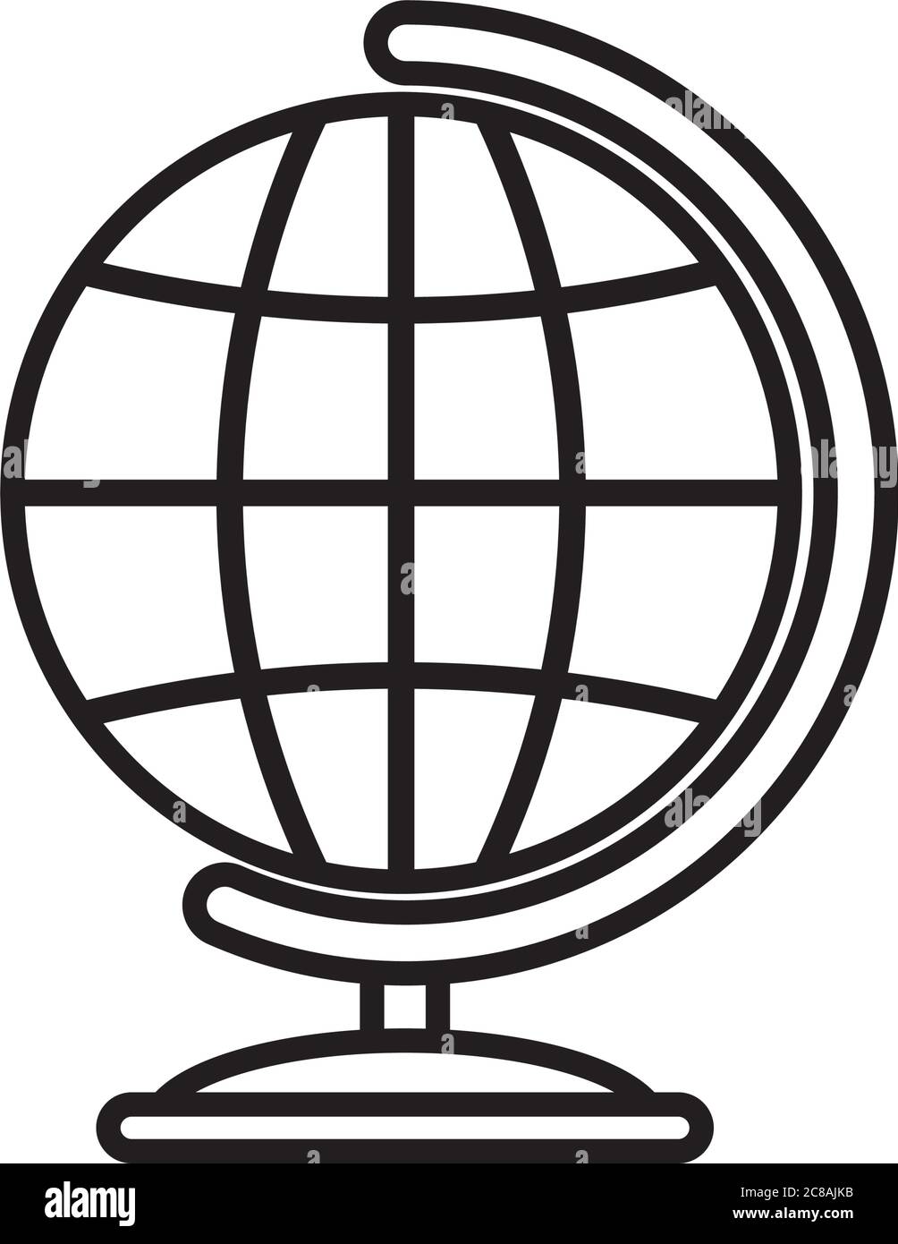 geography tool icon over white background, line style, vector ...