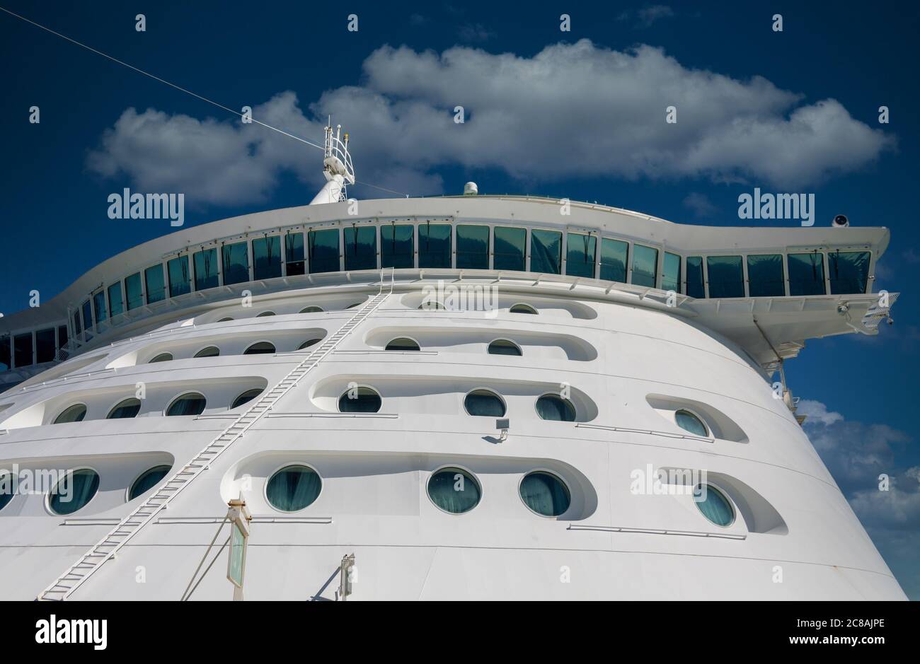Portholes and Bridge on Cruise Ship Stock Photo - Alamy