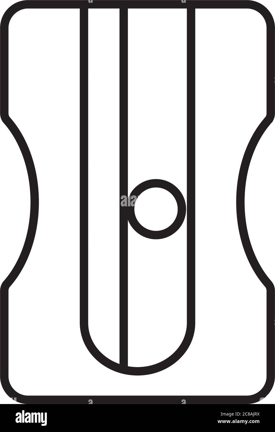 sharpener icon over white background, line style, vector illustration ...