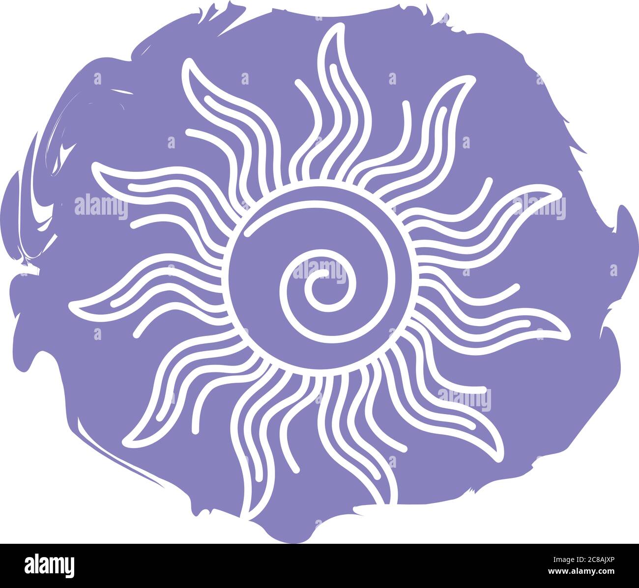 sun zodiac symbol block style icon vector illustration design Stock ...