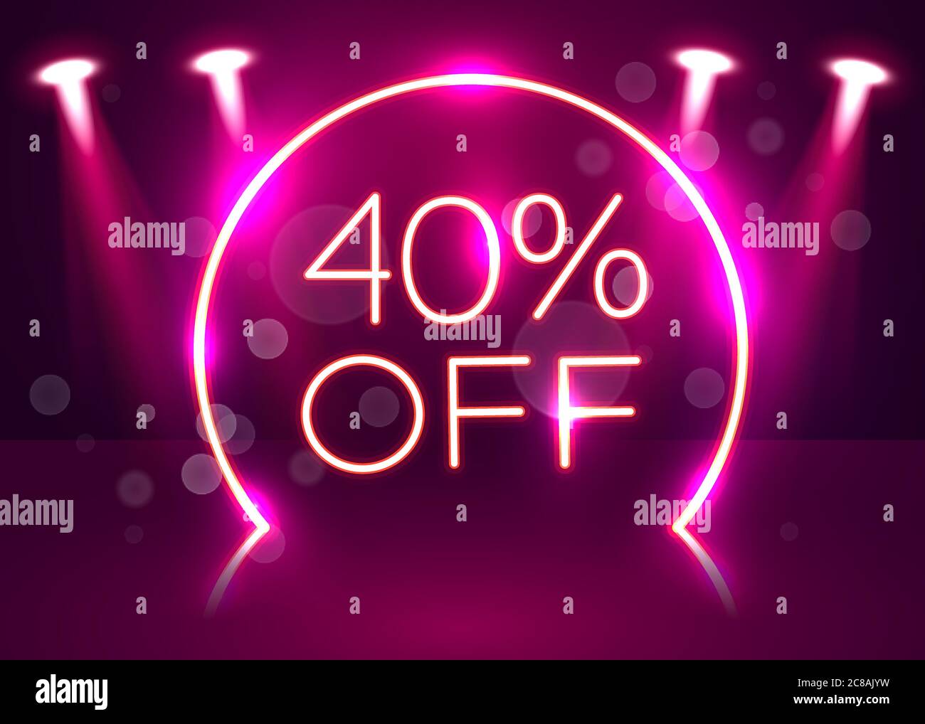 Sale glowing neon sign. Light vector background for your advertise ...