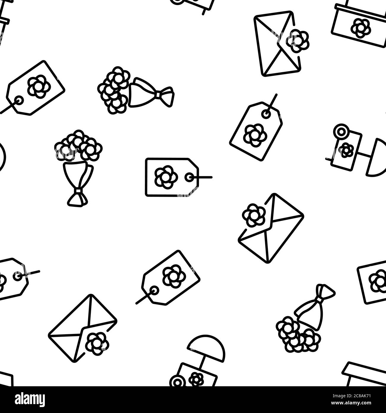 Flower Shop Boutique Vector Seamless Pattern Stock Vector Image & Art ...
