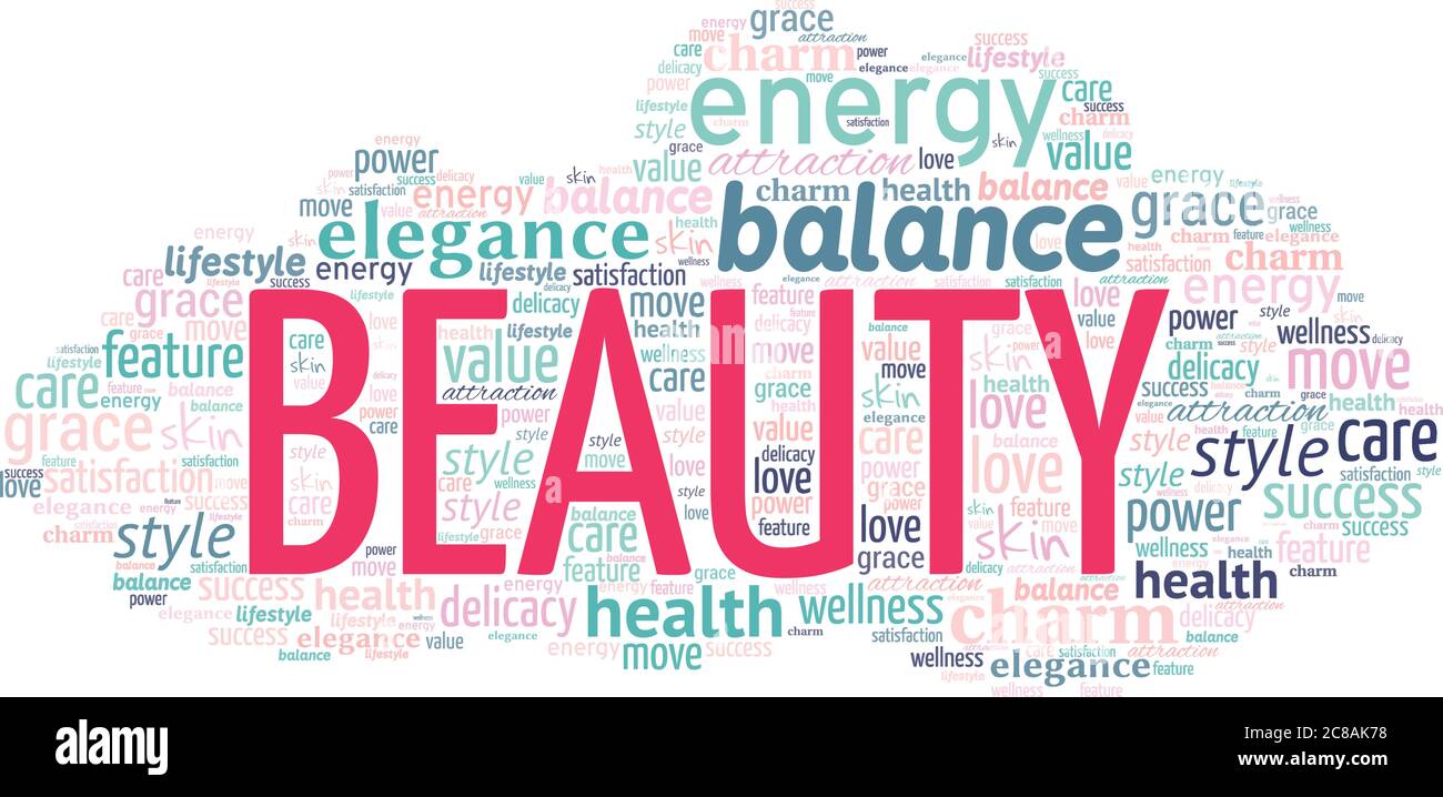 Beauty word cloud isolated on a white background Stock Vector Image ...