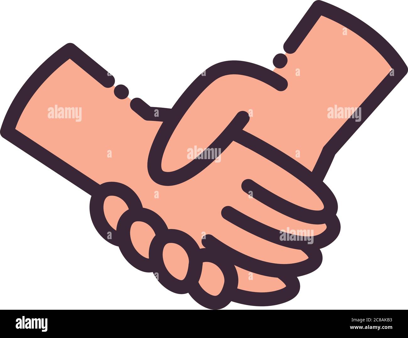 shake gesture with hand line and fill style icon design of People arm ...