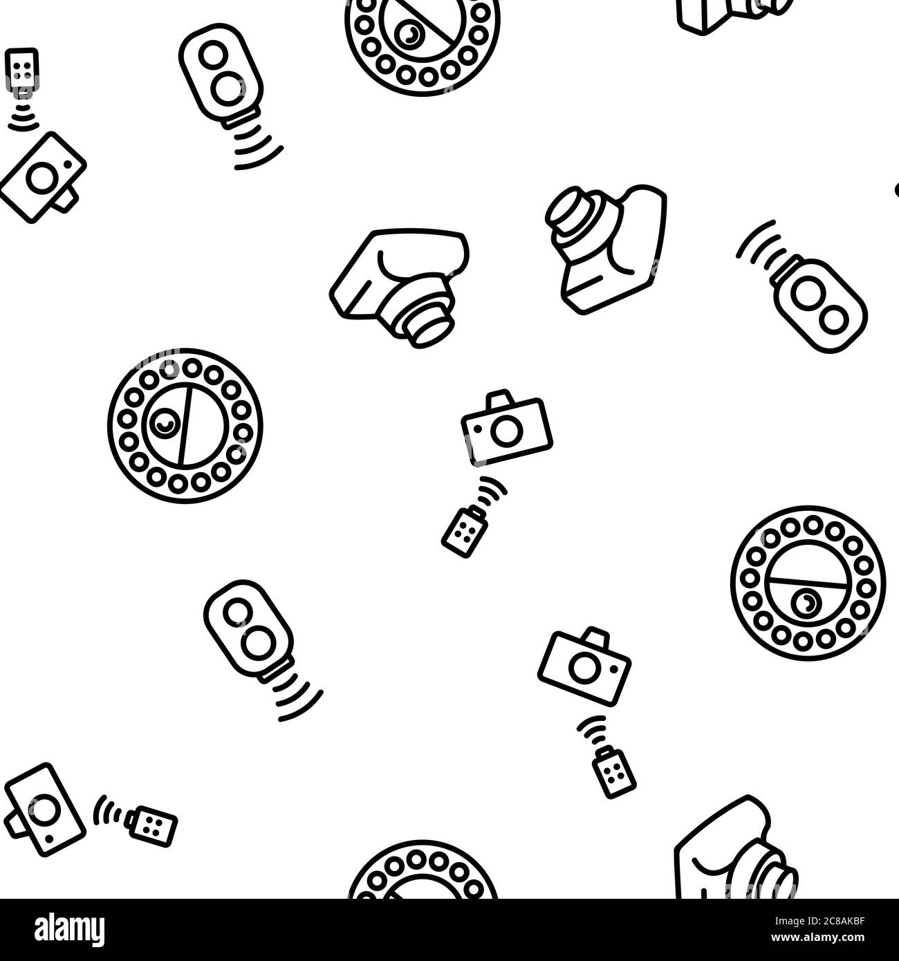 Selfie Photo Camera Vector Seamless Pattern Stock Vector Image & Art ...